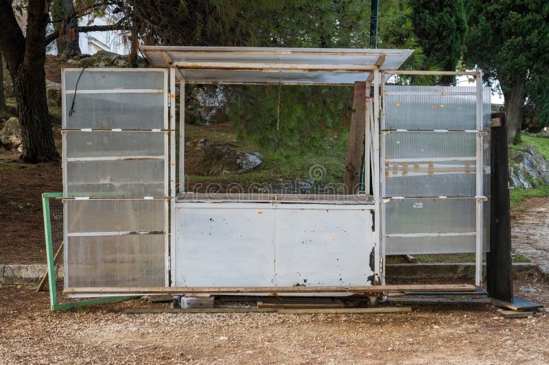Run-down market stall stock photo. Image of nature, park - 340301922