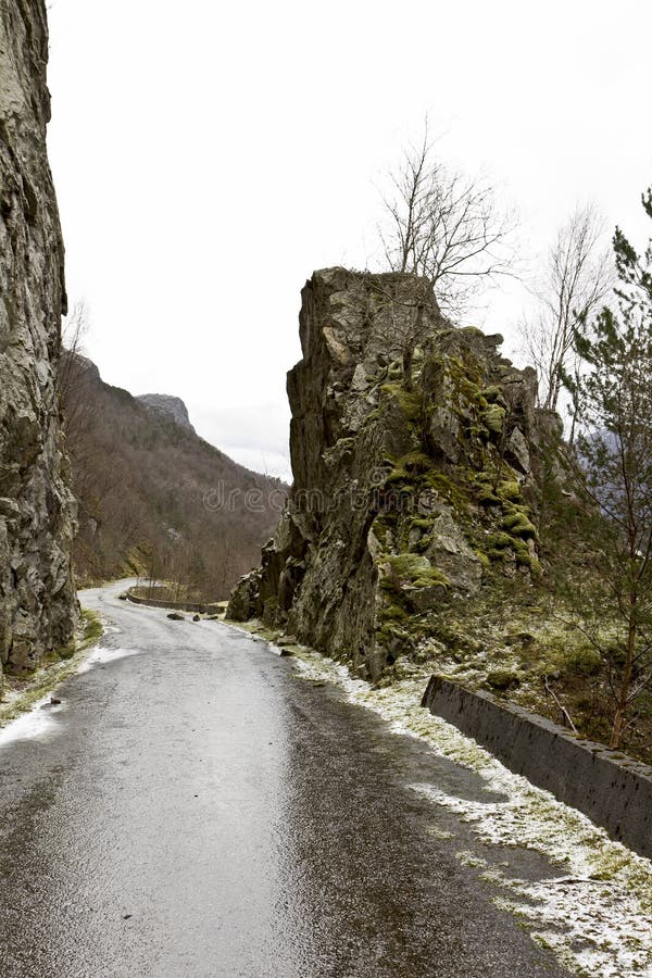 Run-down Road in Rural Landscape Stock Photo - Image of europe, rock ...