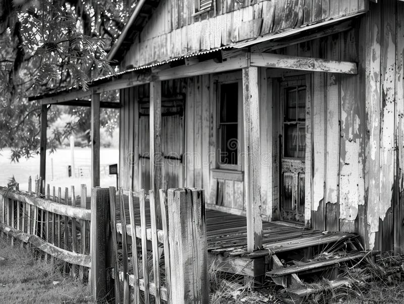 Run-Down Shack - Detailed Abandoned Architecture Art Stock Image ...