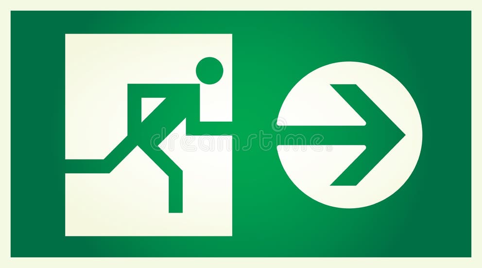 Run exit stock vector. Illustration of direction, dark - 10576709