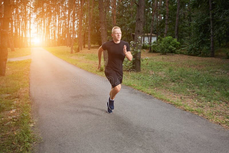 Run in the forest stock image. Image of forest, caucasian - 80213277