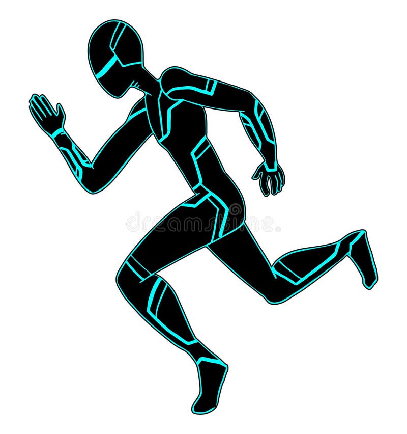 Run future robot stock vector. Illustration of fast, comic - 47020838