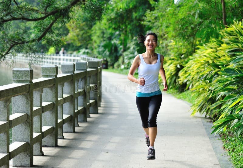 Run in garden stock image. Image of exercising, jogging - 28088533