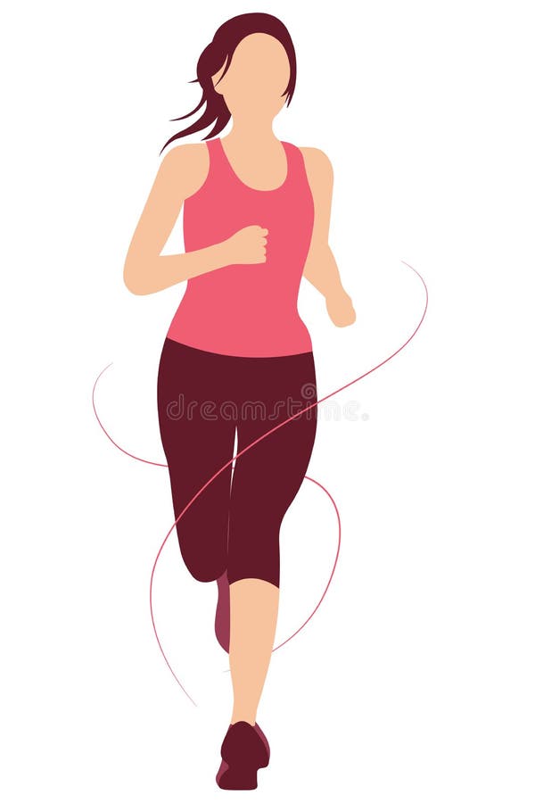 Run Girl Vector stock illustration. Illustration of girl - 179145961