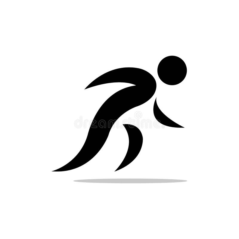 Run Icon Logo Vector Design Template Stock Vector - Illustration of ...
