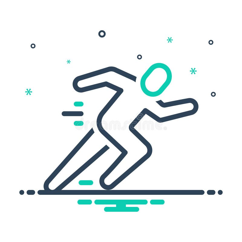 Mix Icon for Run, Sprint and Sport Stock Illustration - Illustration of ...