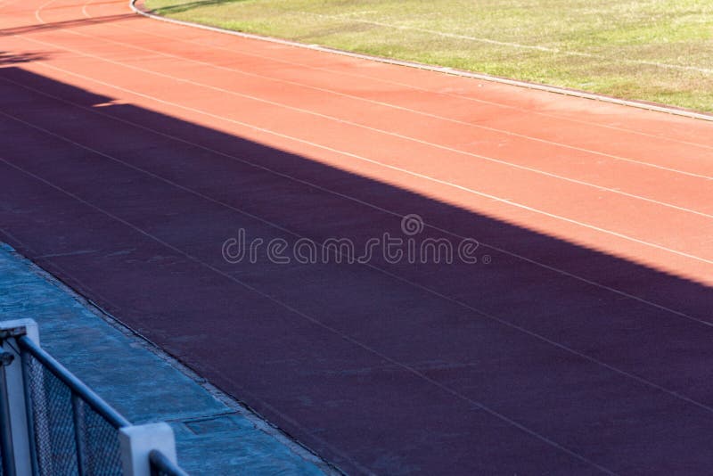 The Run Lane in the Stadium Stock Photo - Image of stadium, lanes ...