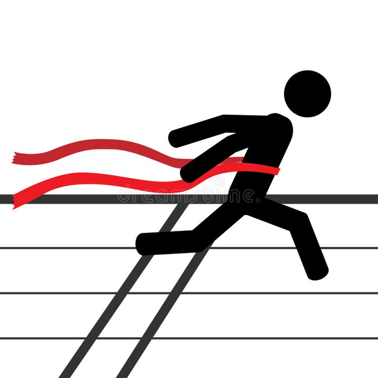 Running Stick Man Black Background Stock Illustrations – 338 Running ...