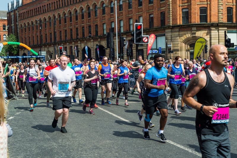 RUN for Manchester MARATHON in England, UK Editorial Photography ...