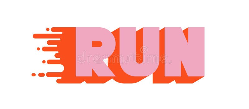 Run, Marathon Concept Design. Geometric Colorful Modern Design Stock ...