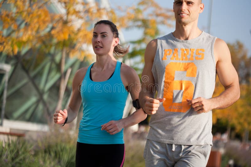 Run with me. stock photo. Image of slender, jogging, attractive - 54565956