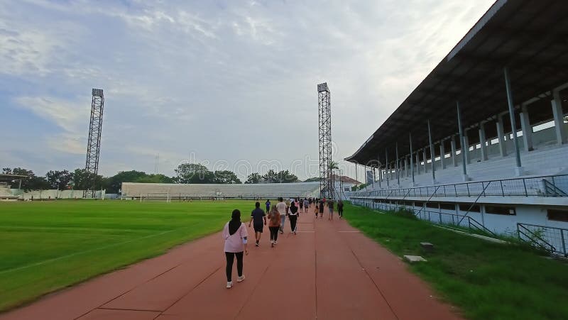 Run in the Morning in Station Football Stock Image - Image of station ...