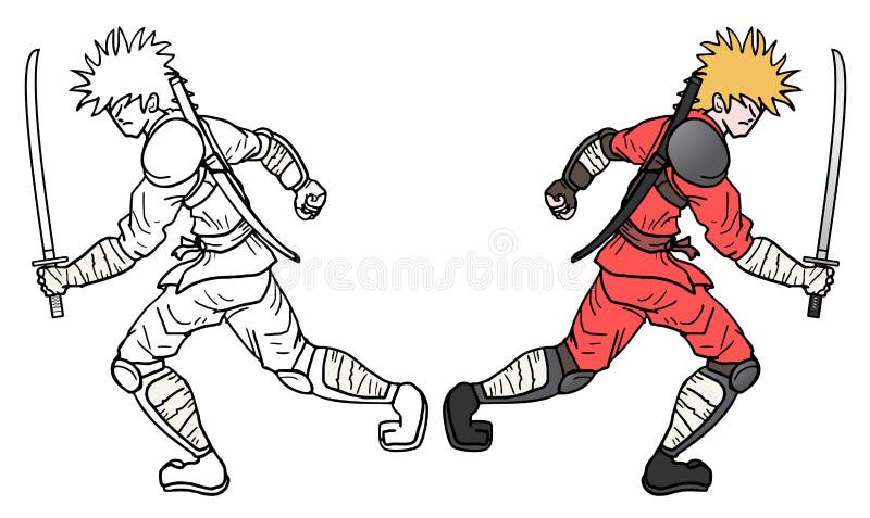 Run ninja stock vector. Illustration of hand, expressive - 42981969