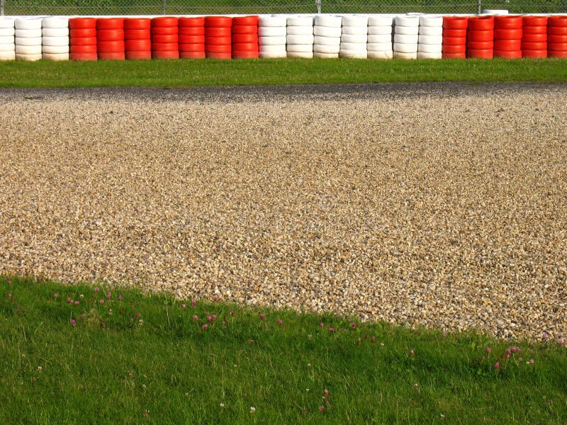 Run-off Area on a Race Course Stock Image - Image of reduction, crash ...
