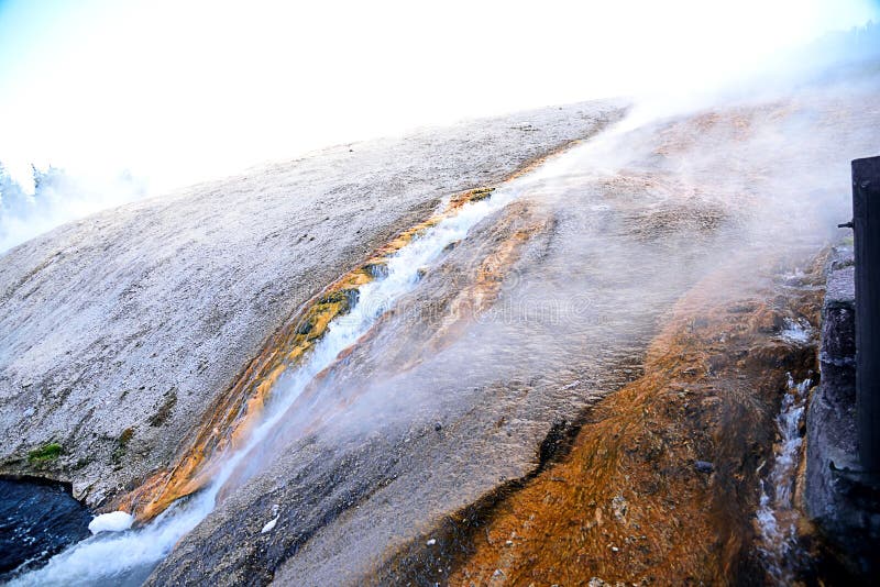 Run - off stock photo. Image of crater, midway, firehole - 101402544