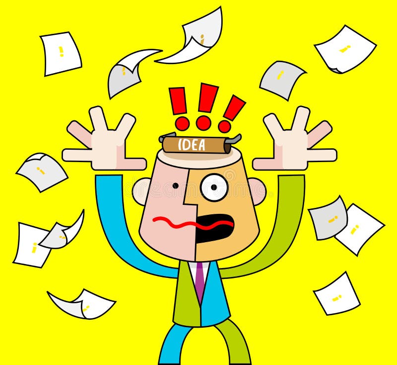 Run out of idea stock illustration. Illustration of brainstorming ...