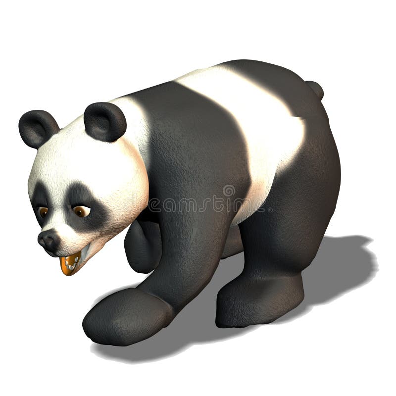 Run panda bear stock illustration. Illustration of comic - 26817511