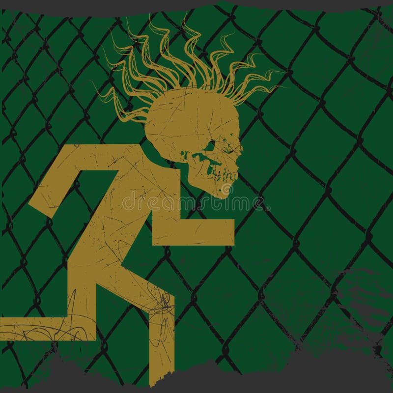 Punk skull with mohawk stock vector. Illustration of freedom - 69249561