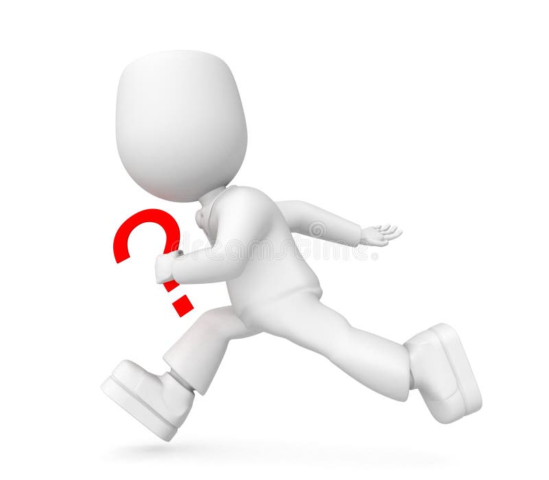 Figure with question mark stock illustration. Illustration of computer ...