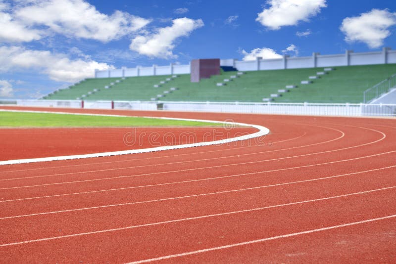 Run Race Track in Sport Stadium Stock Photo - Image of finish, curve ...