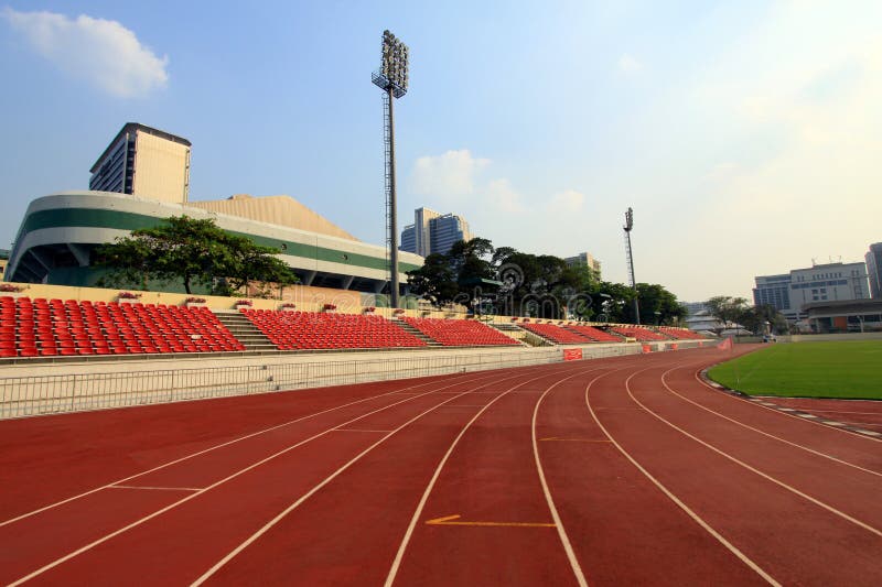 Run race track in stadium stock photo. Image of surface - 26296412