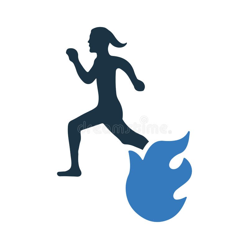 Run, Runner, Fire Danger Icon. Simple Editable Vector Illustration ...