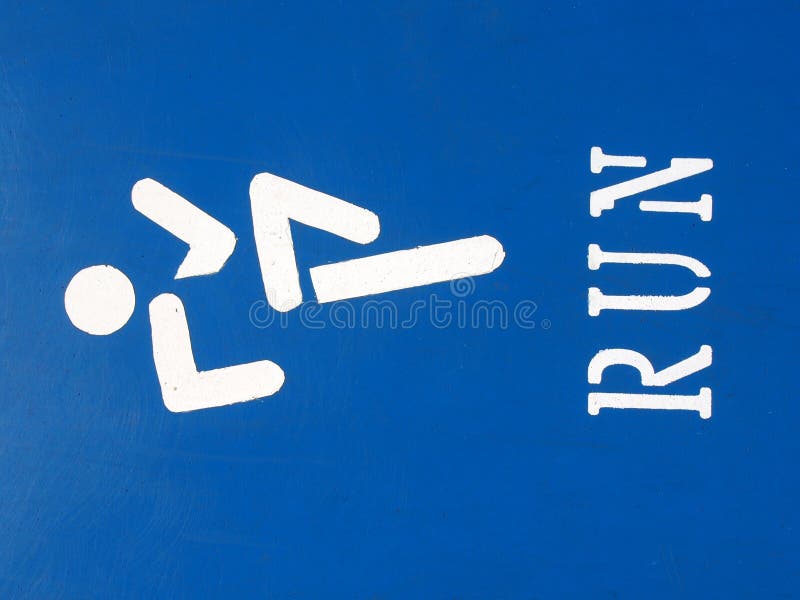 Run sign stock image. Image of blue, ship, sign, path - 44150511