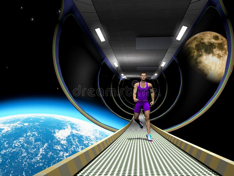 Run in space stock illustration. Illustration of body - 23361035