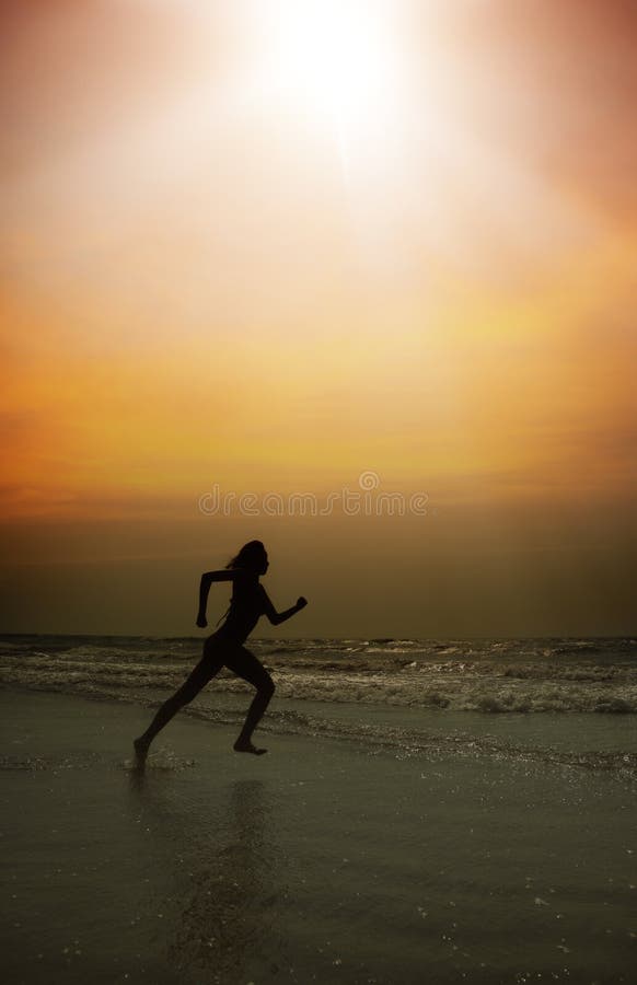 Running Sunset stock photo. Image of copy, hour, active - 1249314