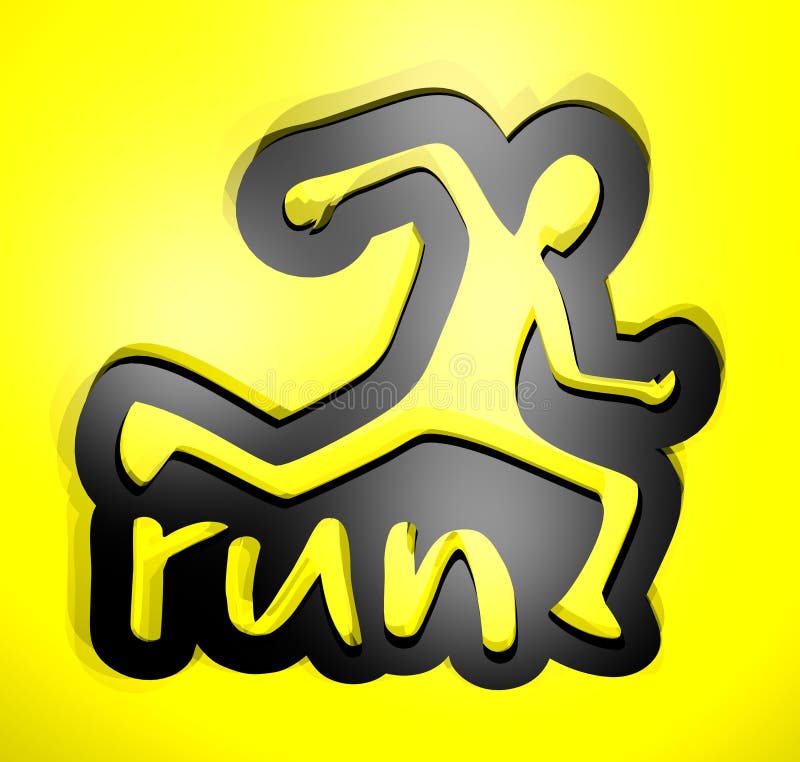 Run symbol stock illustration. Illustration of champion - 45528761