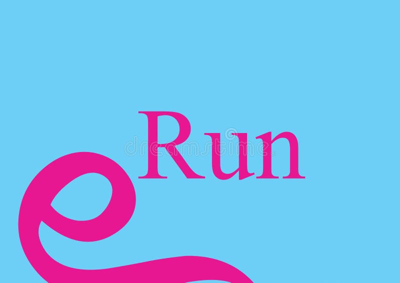 Run Text Design Template Design. Red Text Stock Illustration ...