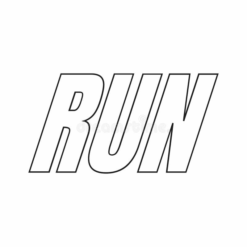 Run text stock illustration. Illustration of label, fitness - 248982523