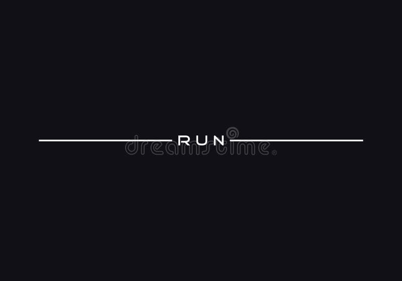 Run Text Line Icon. Simple Illustration of Run Line Vector Stock Vector ...