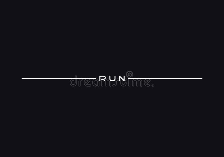 Run Text Line Icon. Simple Illustration of Run Line Vector Stock Vector ...