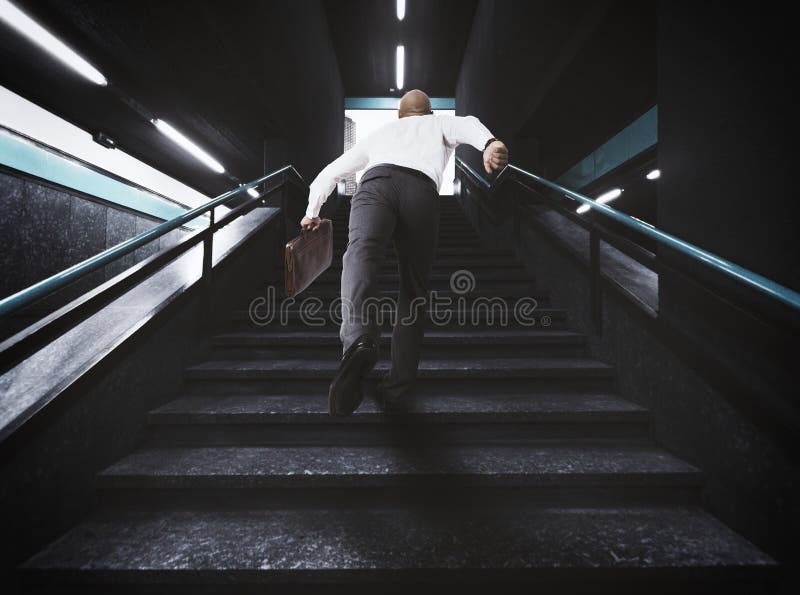Run to work stock image. Image of stairs, office, quick - 79621915