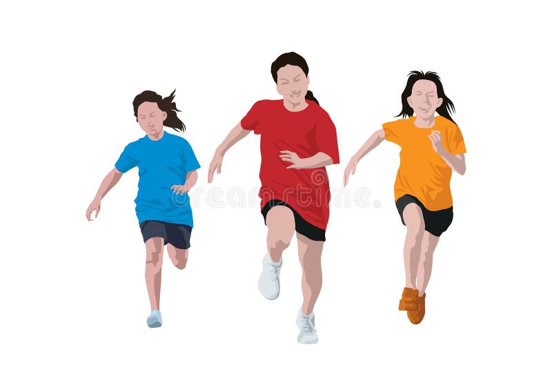 Run Together stock vector. Illustration of exercise - 213058039