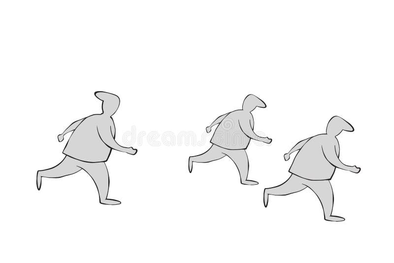Run! stock vector. Illustration of vector, fright, away - 48002308