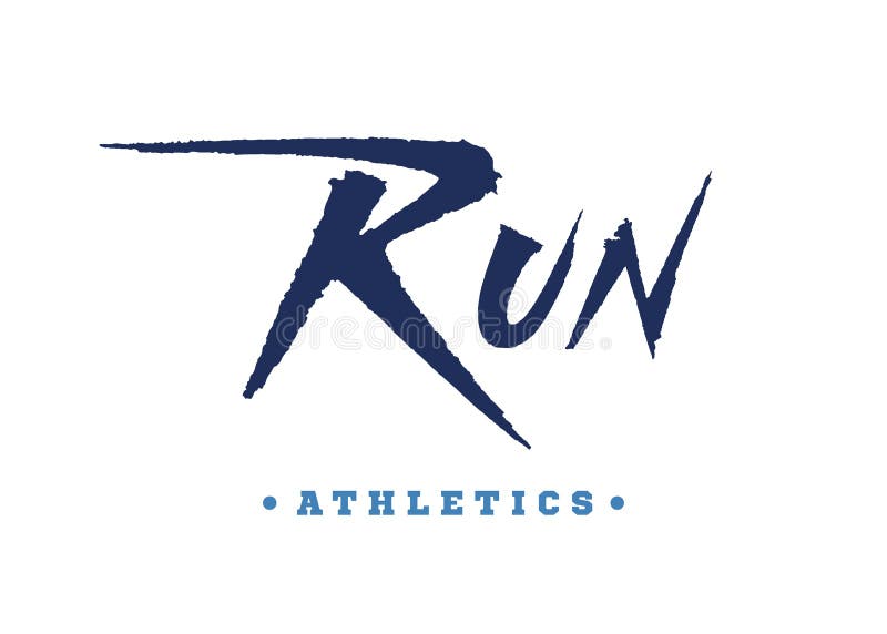 Run vector text stock vector. Illustration of running - 117075245