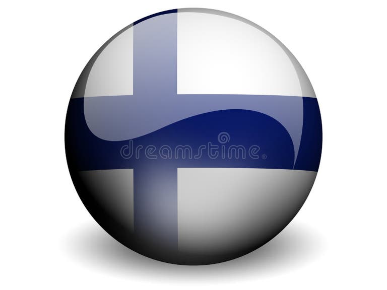 Rund finland flagga stock illustrationer. Illustration av flagga - 4647514