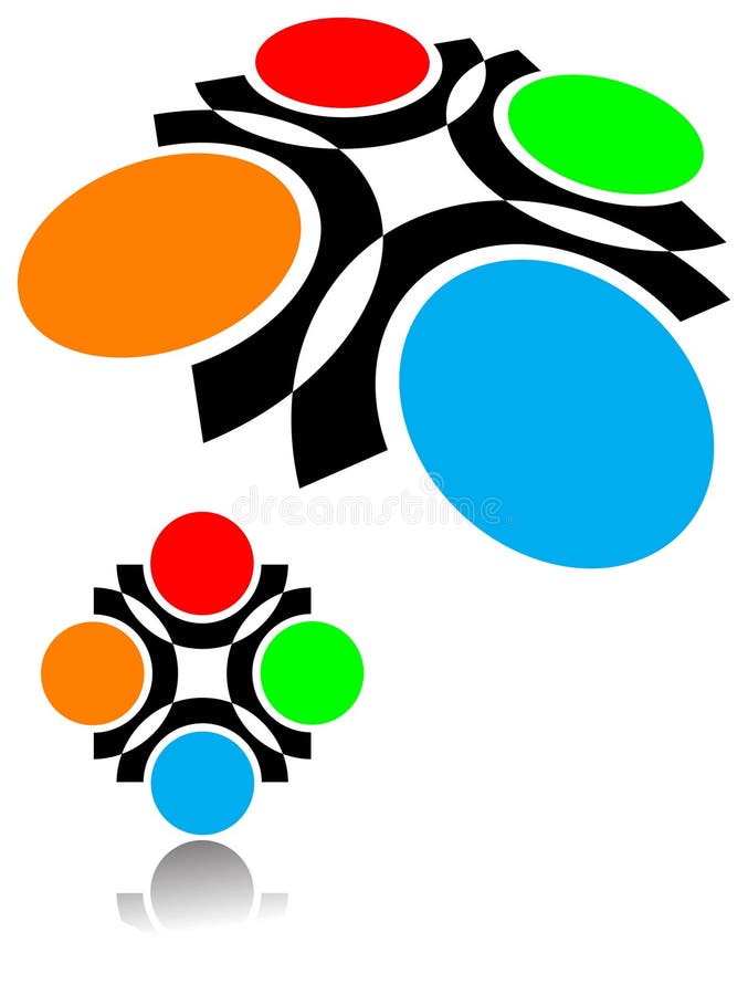 Rund logo vektor illustrationer. Illustration av krökt - 16881922