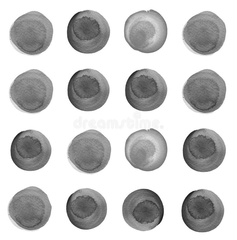 Runde Flecke, Kleckse Der Grauen Farbe Stockbild - Bild von flecken ...