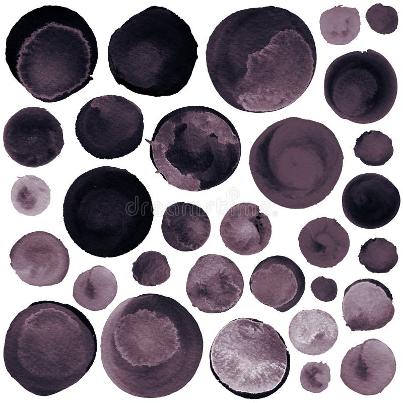 Runde Flecke, Kleckse Der Grauen Farbe Stock Abbildung - Illustration ...