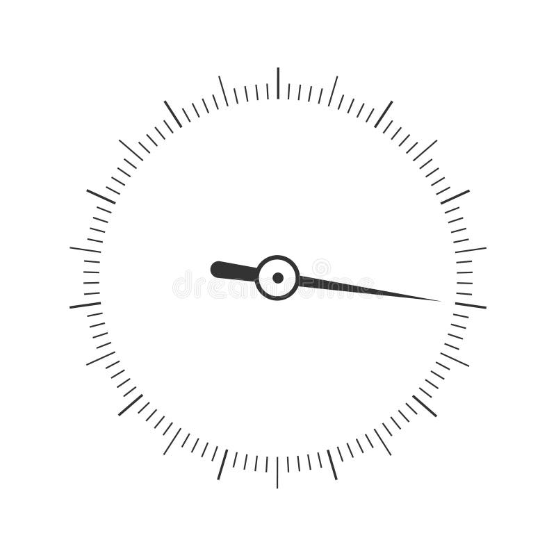 Runde 360 Grad Messskala Mit Pfeil. Einfache Vorlage Des Barometer ...