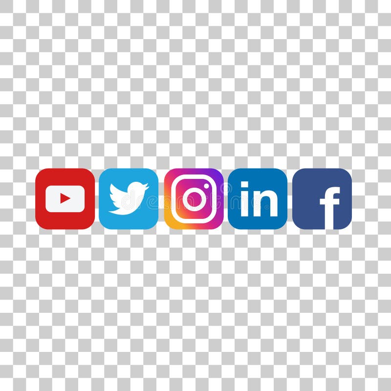 Runde Symbole Für Soziale Medien Oder Logos Für Soziale Netzwerke ... Runde Symbole Für Soziale Medien Oder Logos Für Soziale Netzwerke ...