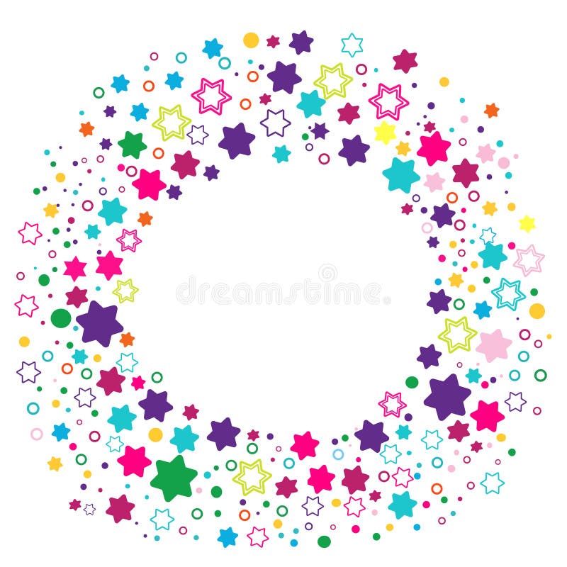 Rundes Feld mit Sternen vektor abbildung. Illustration von verzierung ...