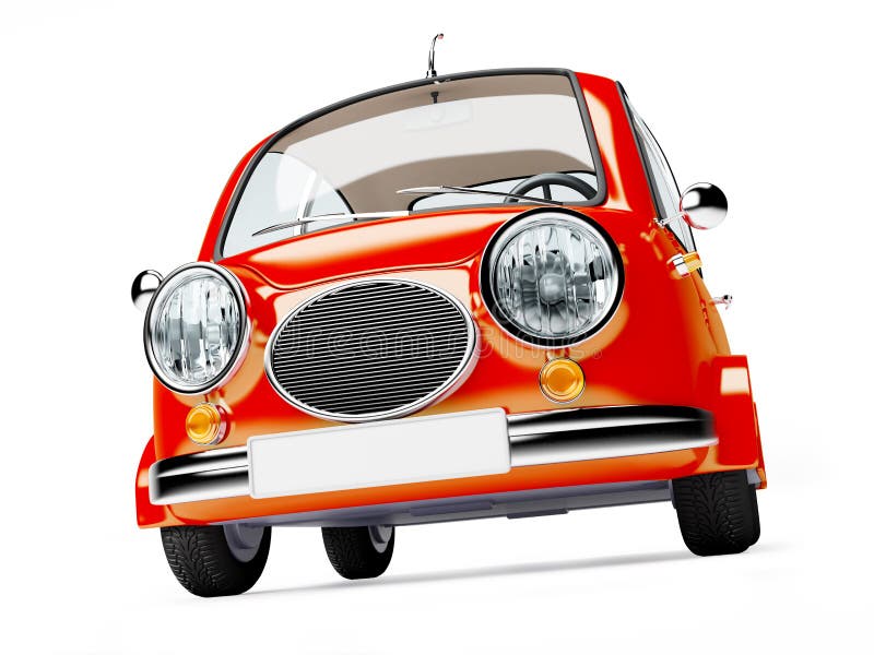 Rundes kleines Auto stock abbildung. Illustration von familie - 73171854