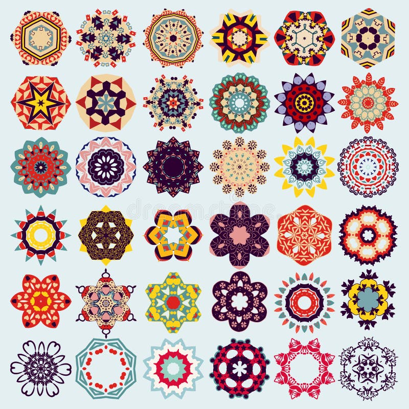 Rundes Verzierungsmuster Der Vektormandala Vektor Abbildung ...