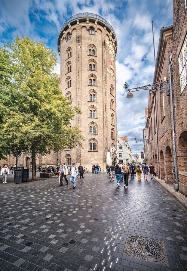 Rundetaarn Round Tower in Central Copenhagen, Denmark Editorial Stock ...