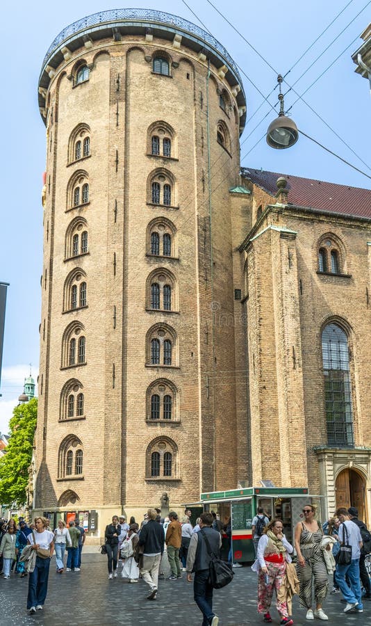 Rundetaarn Round Tower Historic Architecture in Copenhagen Editorial ...