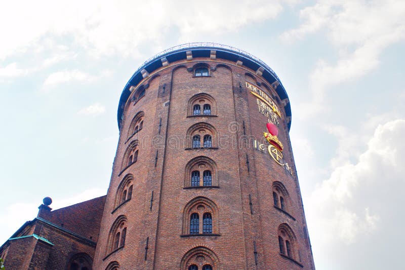 The Rundetaarn (Round Tower) in Old Town of Copenhagen, Denmark ...